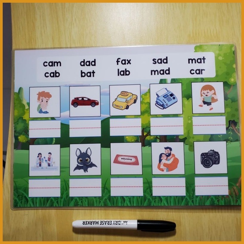 CVC Interactive Charts| FREE DRY ERASE MARKER for 4up orders | A4 Size ...