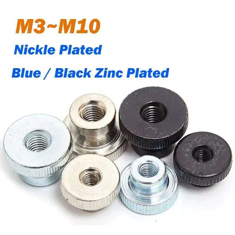 Knurled M3 M4 M5 M6 M8 M10 Carbon Steel Double Adjust Knurl Thumb Nut 3D Printer Curtain Wall ...
