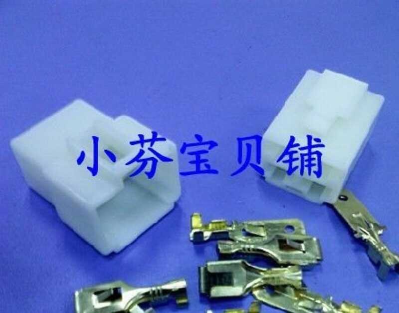 6.3-4P plug, car connector, sheath terminal, male and female rubber ...