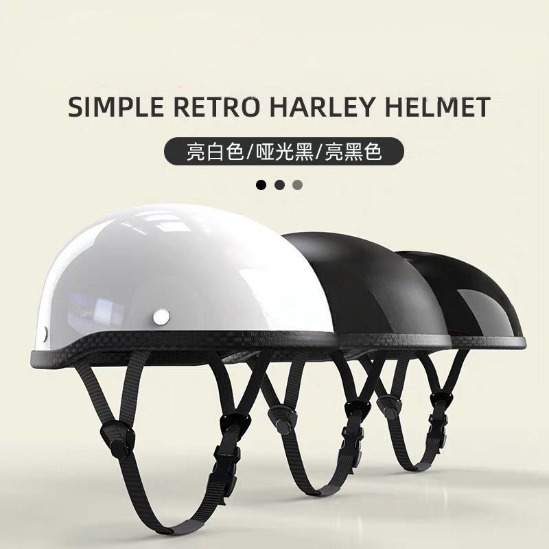 Half Face Helmet Harley Vintage Motorcycle Helmet Retro Racer Scooter ...