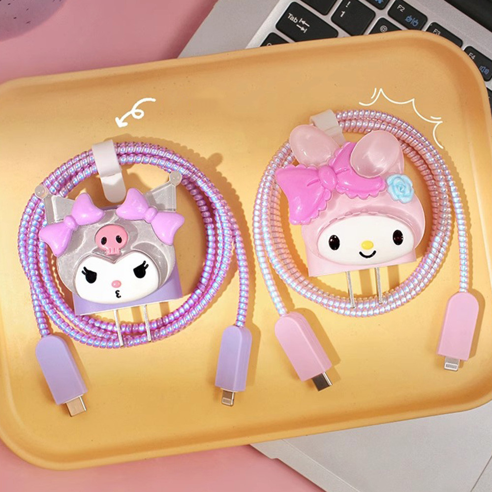 Cartoon 3D Kuromi Melody Charger Protector Cover for Iphone 20W Laser ...