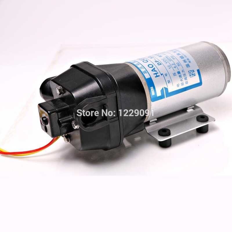 65W Small High Pressure DC Water Pump 12V 24V 16L/Min 3.5 Bar Pressure ...