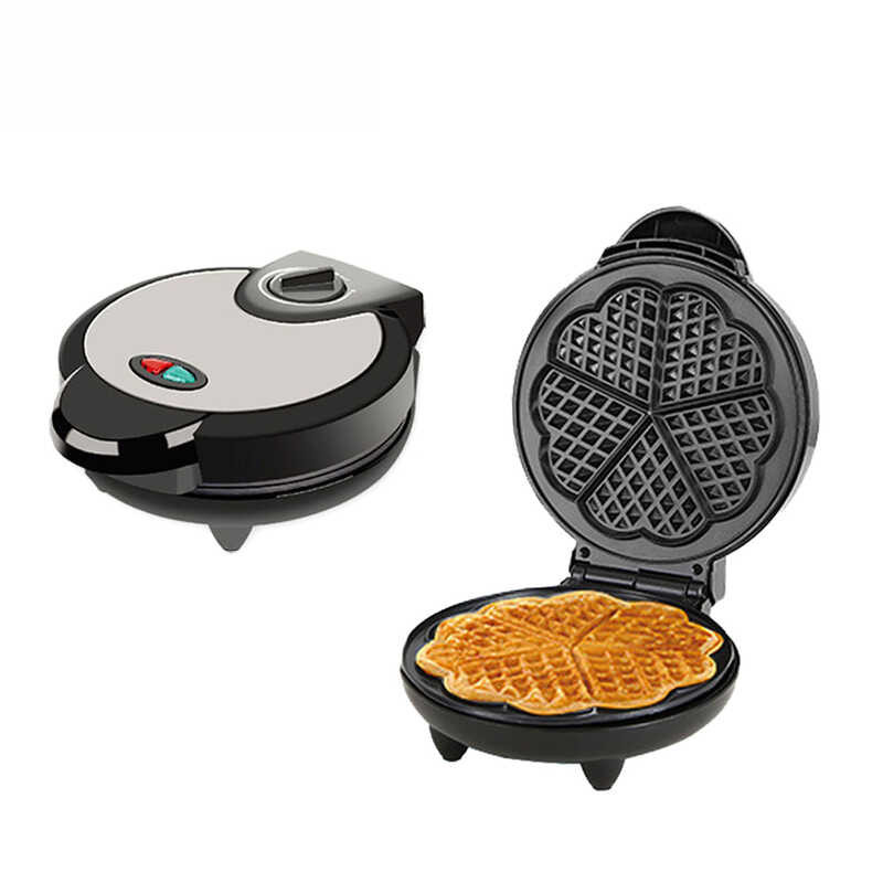 Maker 1000W Waffle 5 Heart-Shaped Waffles Electric Waffler Griddle Iron ...