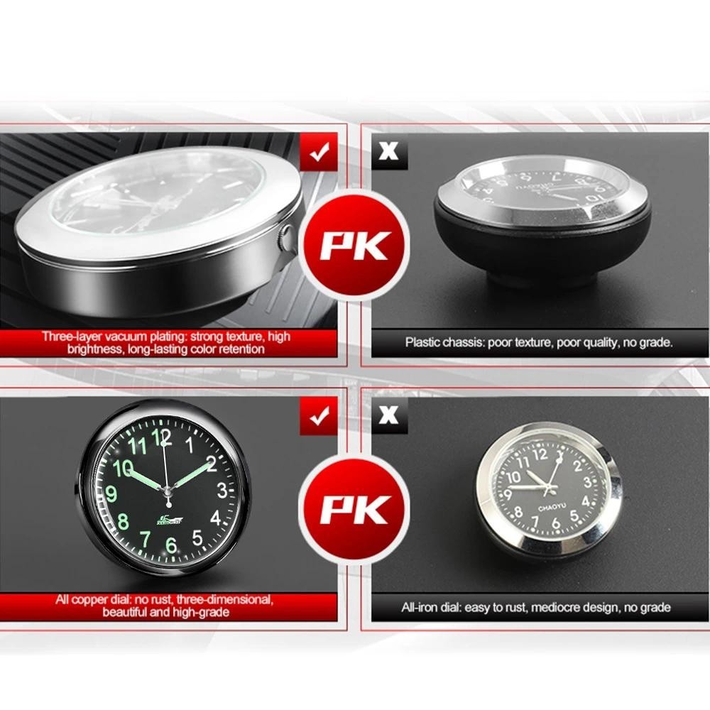 Car Clock Luminous Mini Automobiles Internal Stick-On Digital Watch ...