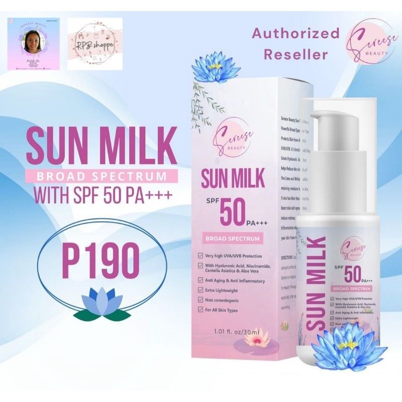 Sereese Beauty Sun Milk SPF 50 PA+++ Broad Spectrum | Shopee Philippines