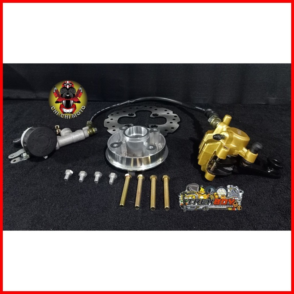 Rear Disc Brake Conversion Set (Disc Plate, Master Caliper with fluid ...