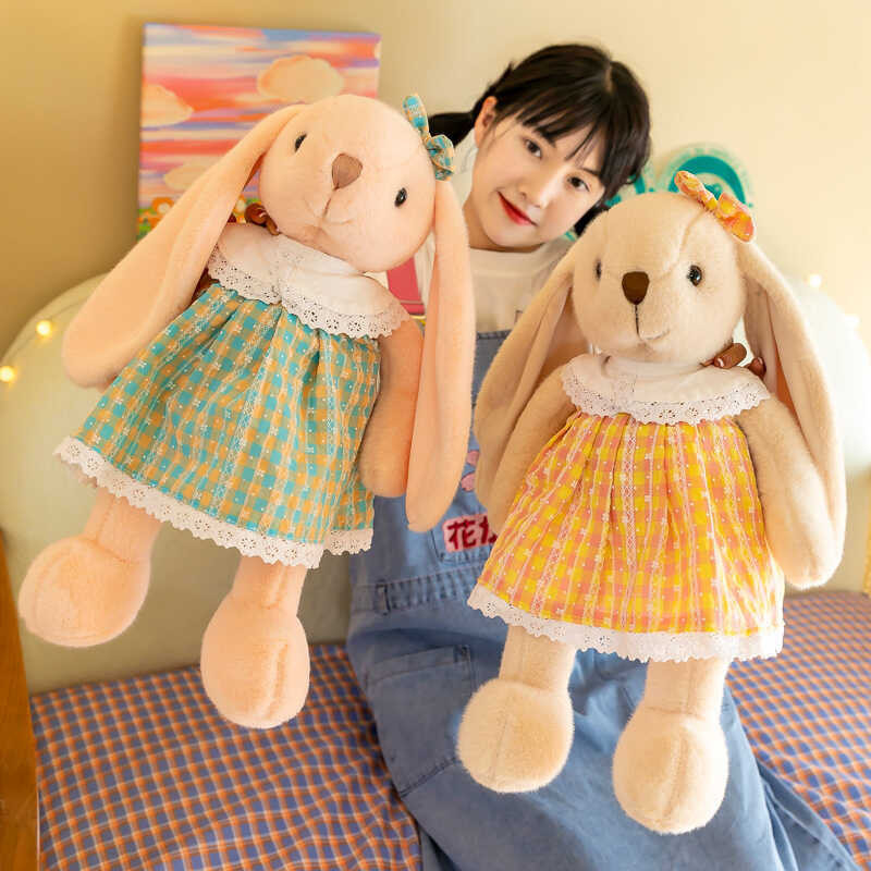 Bunny Long Kawaii Ears Plush Stuffed Cute Rabbit Girl Appease Doll Children Sleeping Pillow Soft ...