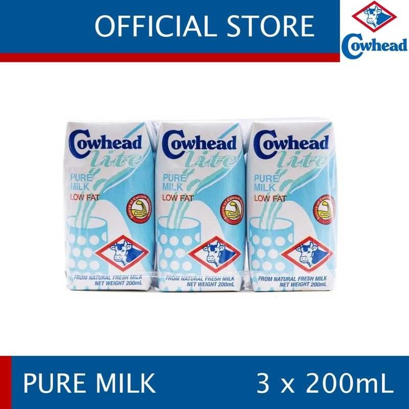 Cowhead Lite 200mL x 3 [Fresh Milk - UHT Milk] | Shopee Philippines