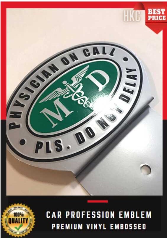 Badge Motors Sier Car Accessories Physician Profession MD Plate Emblem ...