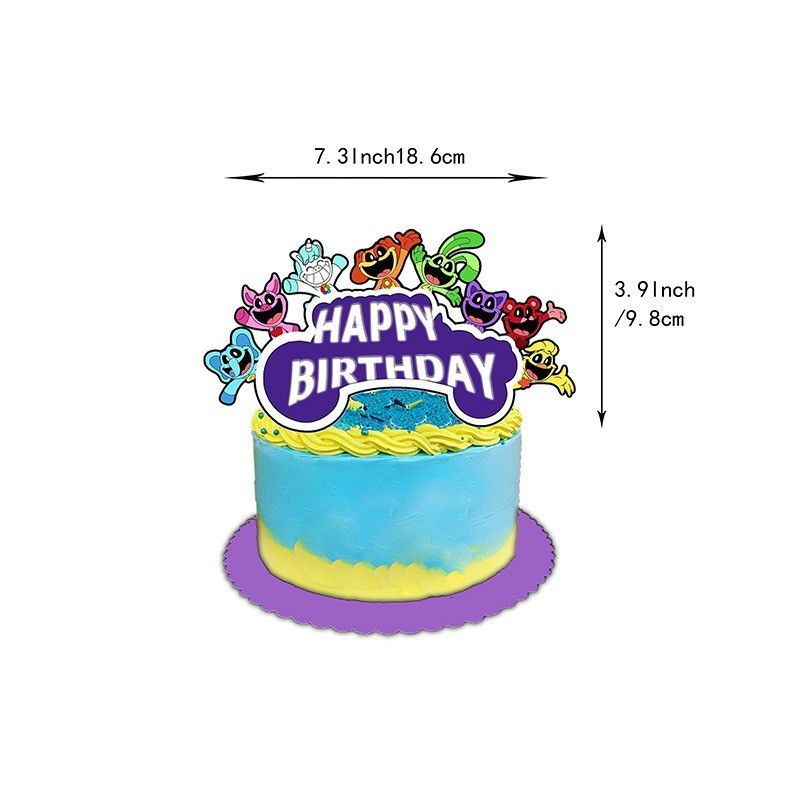 Cartoon Smiling Critters Animation Theme Birthday Decoration Cute Poppy ...