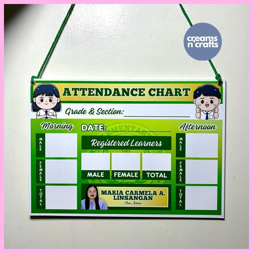 ஐ Customized Attendance Chart, Daily Attendance Chart for Classroom ...