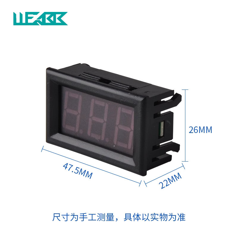 Led AC voltmeter with two-wire digital meter head, voltage indicator ...