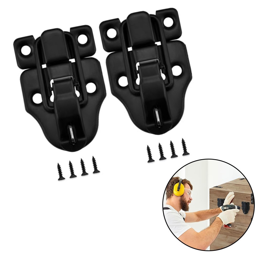 FSFO_2 Pack Black Classic Duckbill Tool Box Locks with Hardened Screws ...