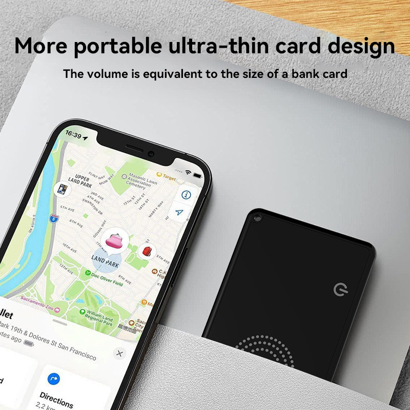 Wallet Tracker Card Wireless Charging Tracking GPS Locator Smart Tag ...