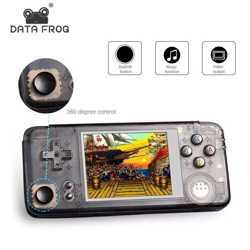 DATA FROG Portable Handheld Console Game Consoles Built-in 3000 Retro ...