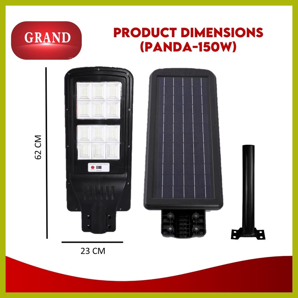 ⌚ Grand PANDA model Solar LED Street Light 100/150 Watts (PANDA SOLAR ...