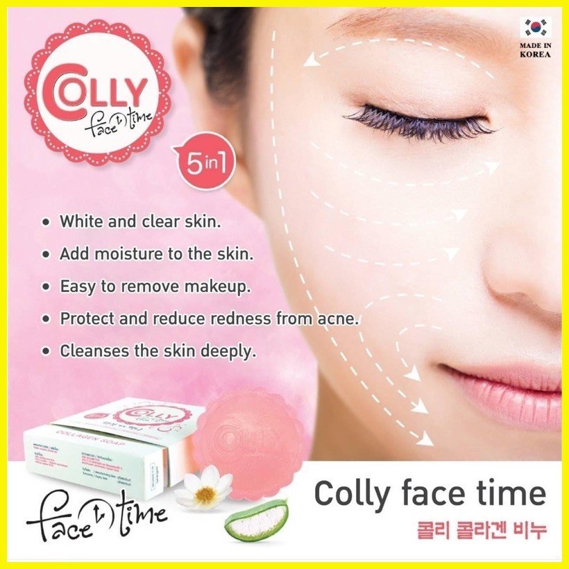 COLLY Face Time Collagen Soap ( Formulated in Korea and manufactured in ...