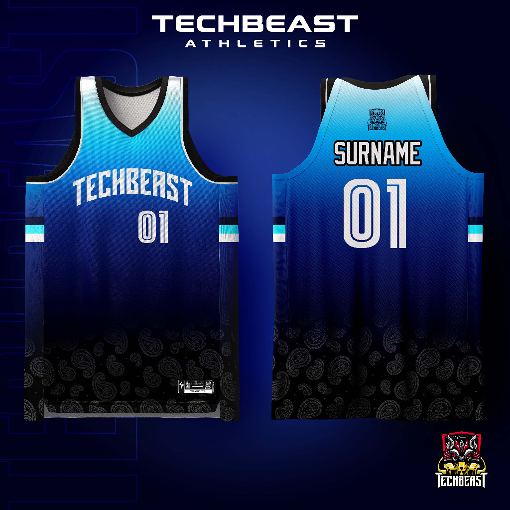 Full Sublimation Basketball Jersey Techbeast(Can make volleyball, football, and badminton team ...