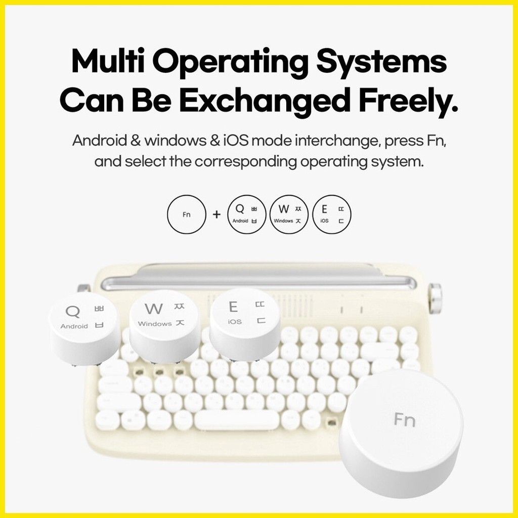 Original Actto Korean Keyboard Retro keyboard Mini Bluetooth Keyboard ...