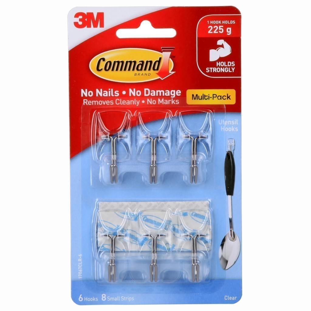 3M Command Decorating Clips Damage-Free Hanging Clear clips mini ...