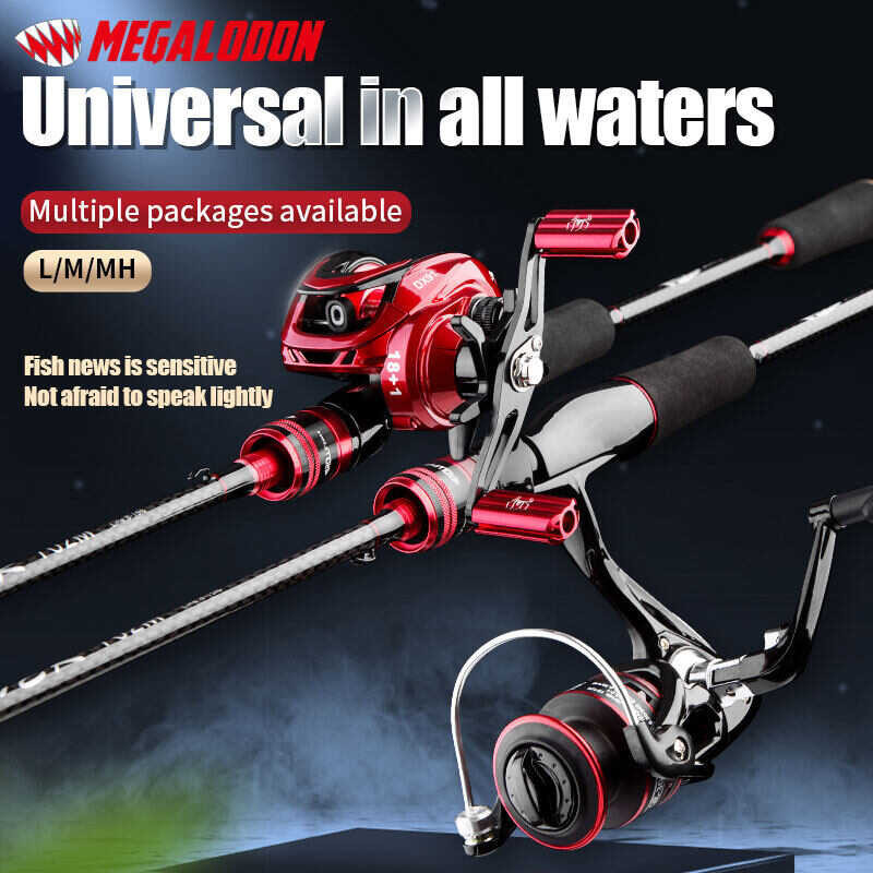 ♣ Megalodon[Genuine Product] Professional Sea Bass Fishing Rod Spinning ...