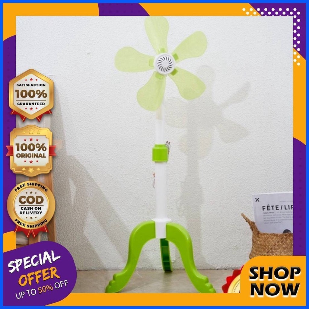 ☪ ♧ Best Promo Original 5 Blades Stand Fan Adjustable Family Electric ...