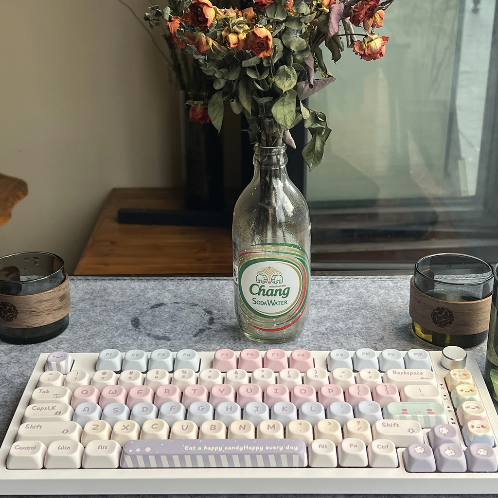 Happy Candy Macaron Keycap MOA Cherry Profile English/Korean/Japanese ...