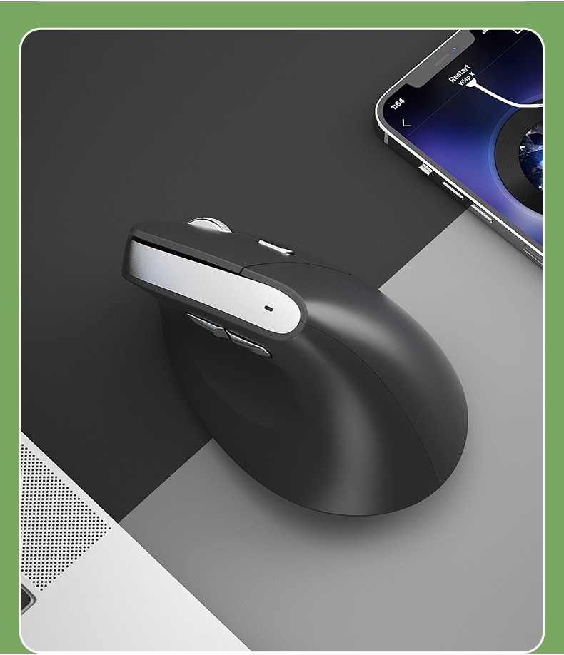BOW Rechargeable Dual-mode Ergonomics Vertical Mouse 2.4g Wireless ...
