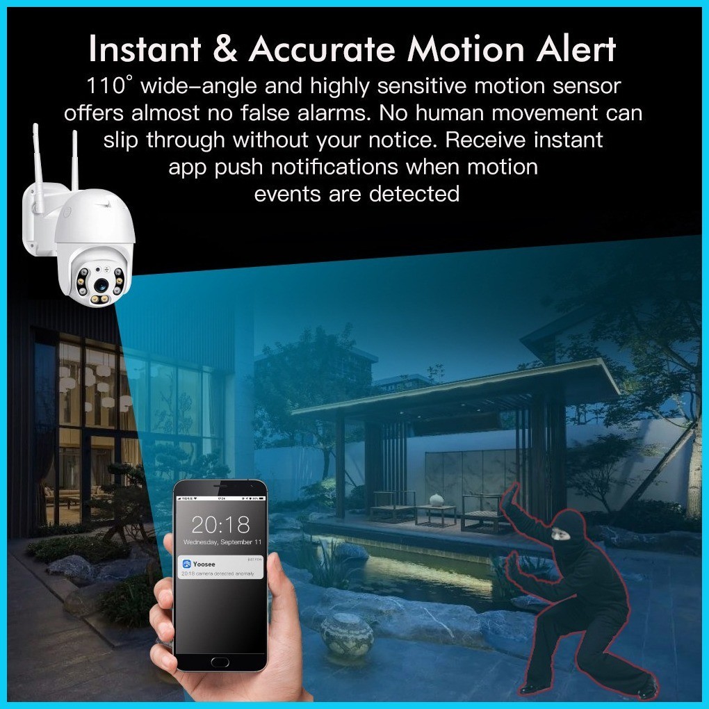 New CCTV V380 Pro 1080P CCTV WIFI Wireless IP Home Security Camera with ...