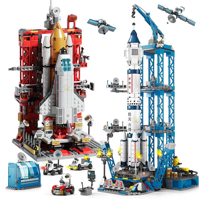 Aviation HUIQIBAO Space Manned Rocket Building Blocks Gamit Ang ...