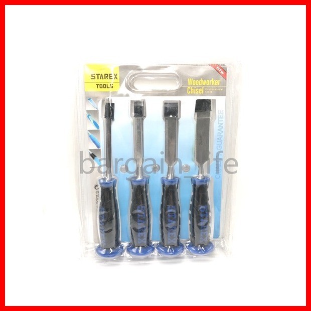 Wood Chisel Heavy Duty Set 1/4 1/2 3/4 1 Starex Woodworking Flat Chisel ...