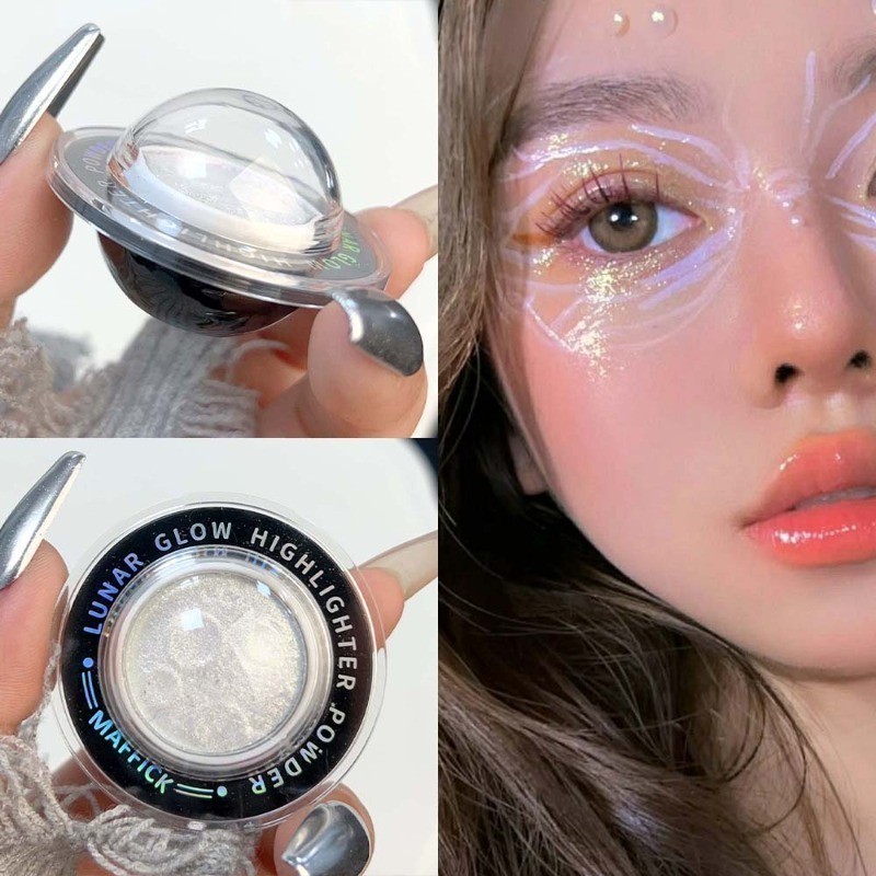 Aurora Purple Silver Highlighter Palette - 3 Colors Long Lasting ...