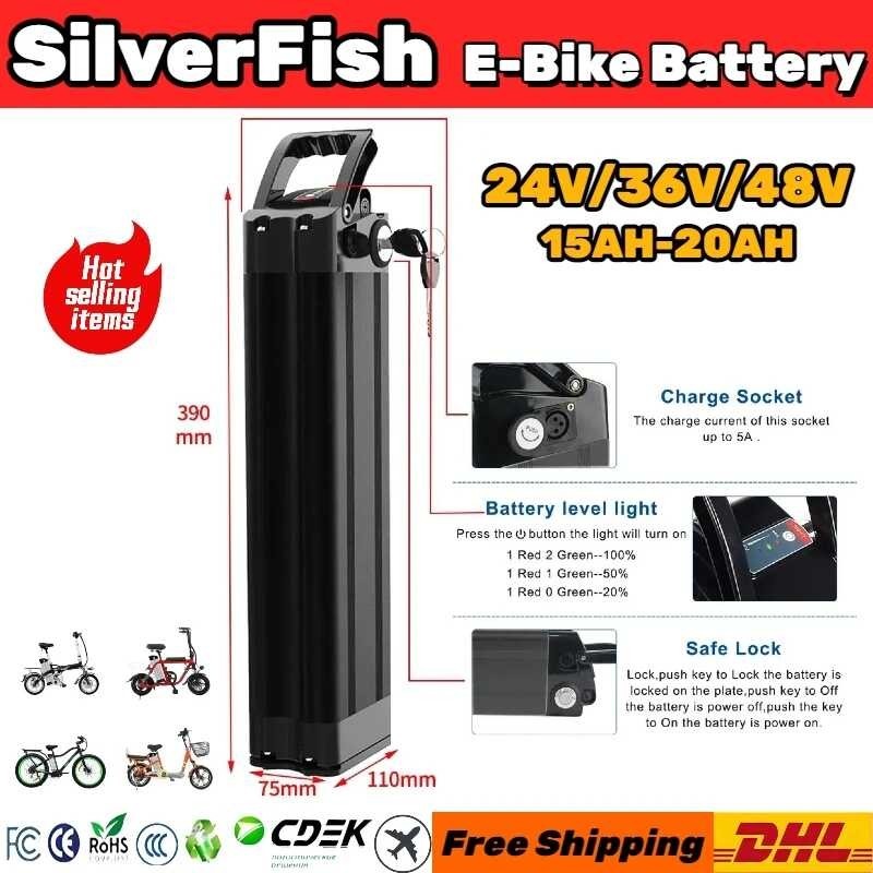 Original 36V/48V Bottom discharge Sier fish battery 15Ah-20Ah ultra ...