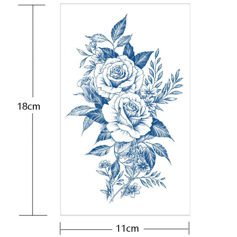 8Pcs/Pack Fake Juice Ink 7-15 Araw Mahaba Tattoo Sticker Arm Sleeve ...