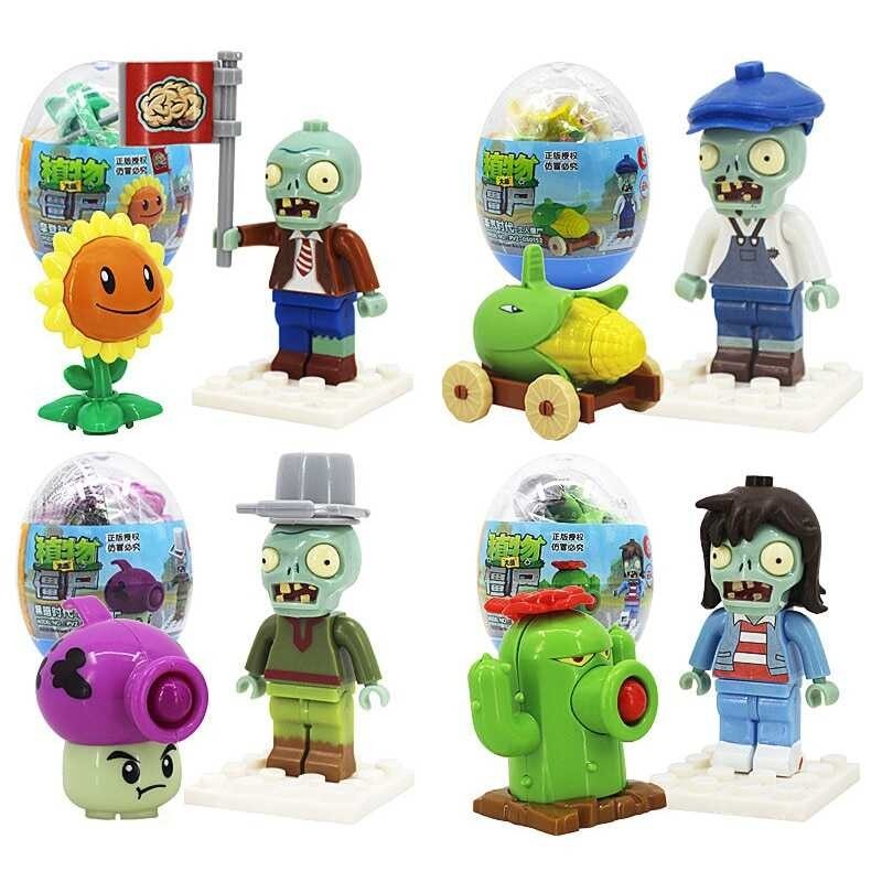 [Koln] Plants Vs. Zombies Surprise Capsules Toys Children Assembling ...