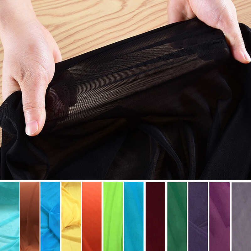 Elasticity High Fabric Nylon Spandex 4 Ways Stretch Lace Mesh Clothes ...