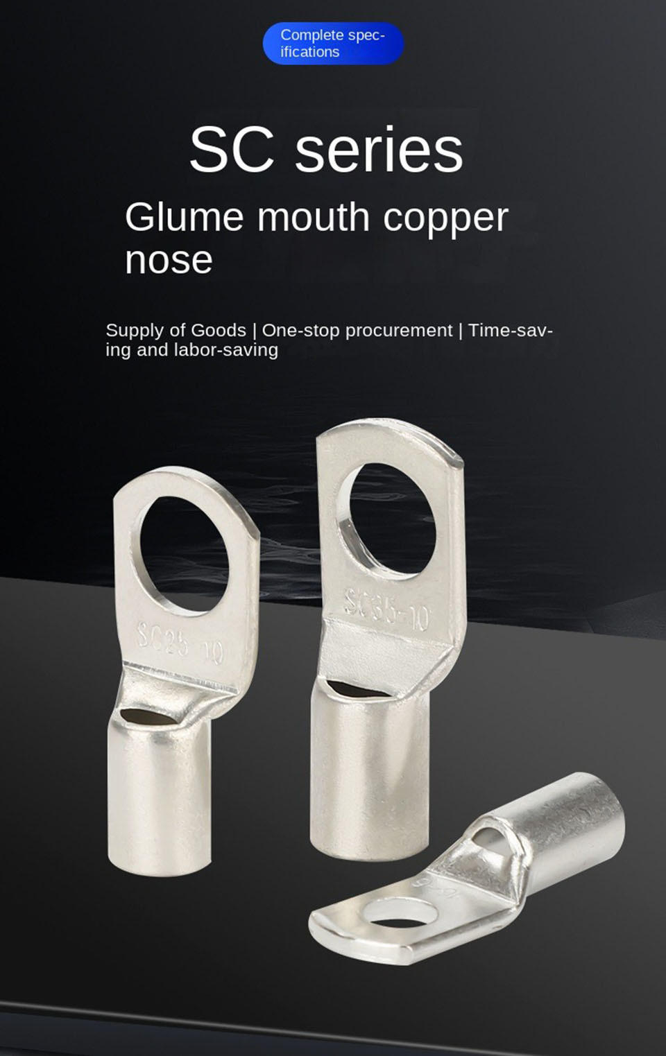 Copper Tinned Cable Crimp Terminals SC Type Wire Connector SC16 SC25 ...