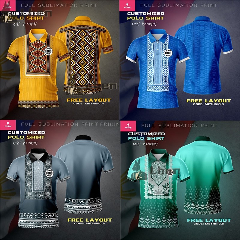 Asean Inspired Ethnic Attire Barong Agalog Batik Polo For Men ...