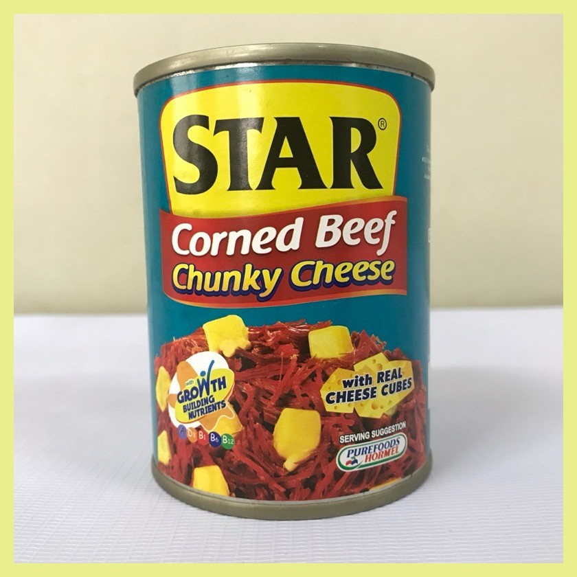 100% Chunky Cheese Corned Beef Star Purefoods 260gm | Shopee Philippines
