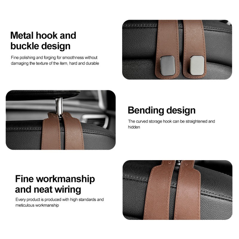Car Seat Back Hanging Hook Mobile Phone Holder Organizer Hidden Storage ...