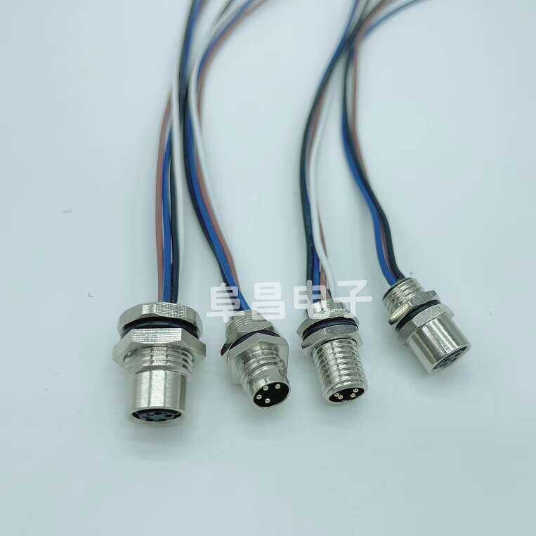 M8 socket connector 3-core 4-core 5-core 6-core aviation plug sensor ...