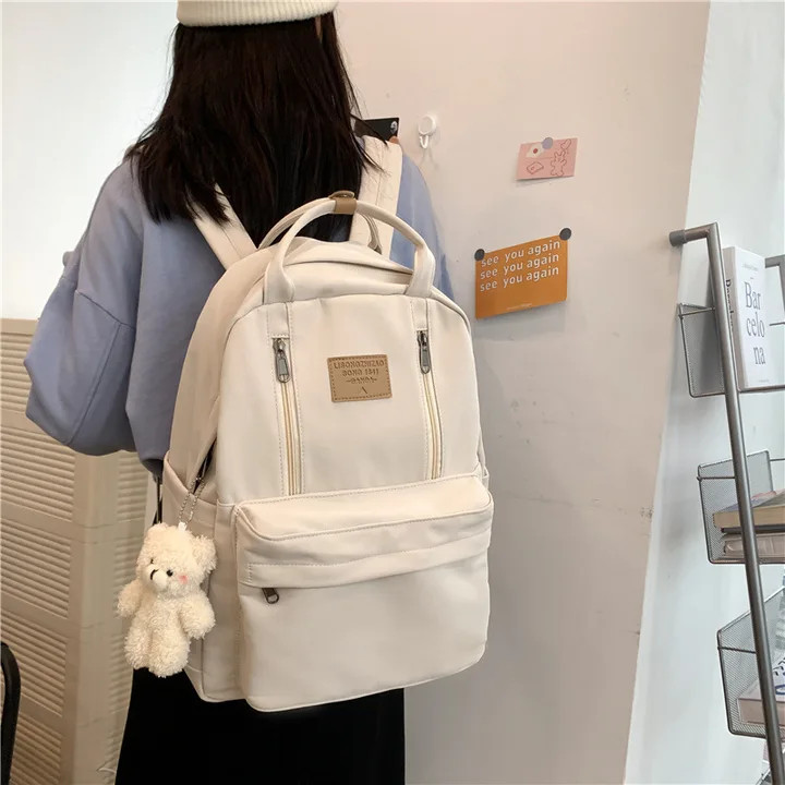 JNK #1199 Korean Style Multi-Pocket Backpack Student School with ...