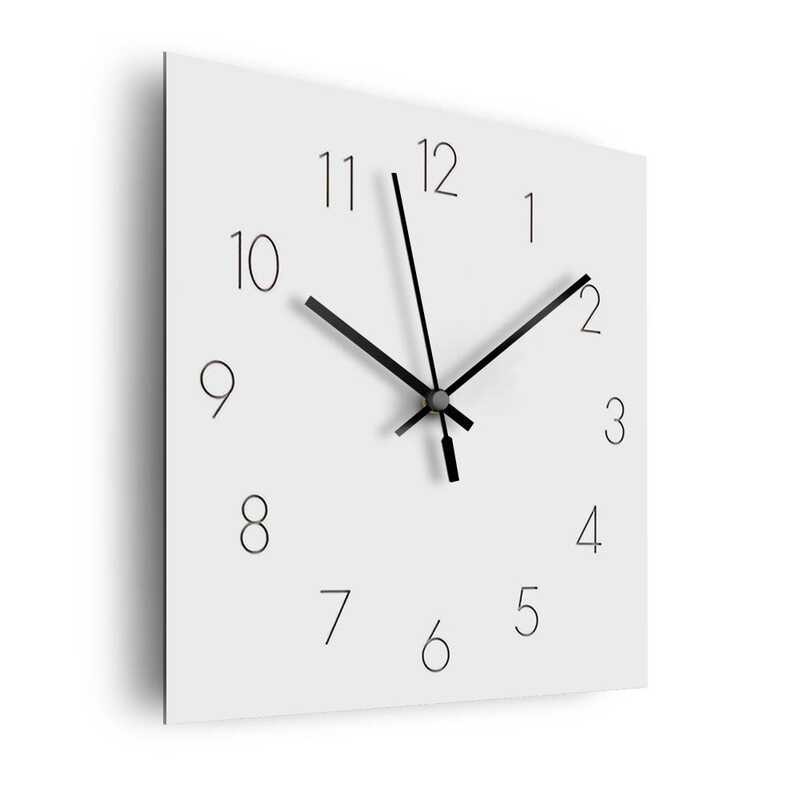 Clock Large Wooden Modern Design Europe Silent Digital Clocks Square ...