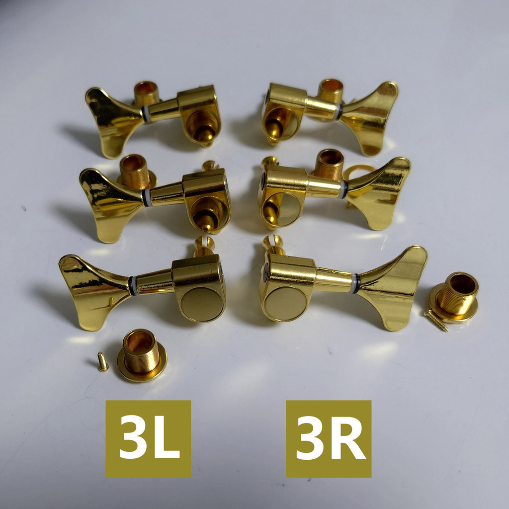 Gold Closed Electric Bass Tuning Pegs for 3L 3R/2L 3R/3L 2R/2L 2R ...
