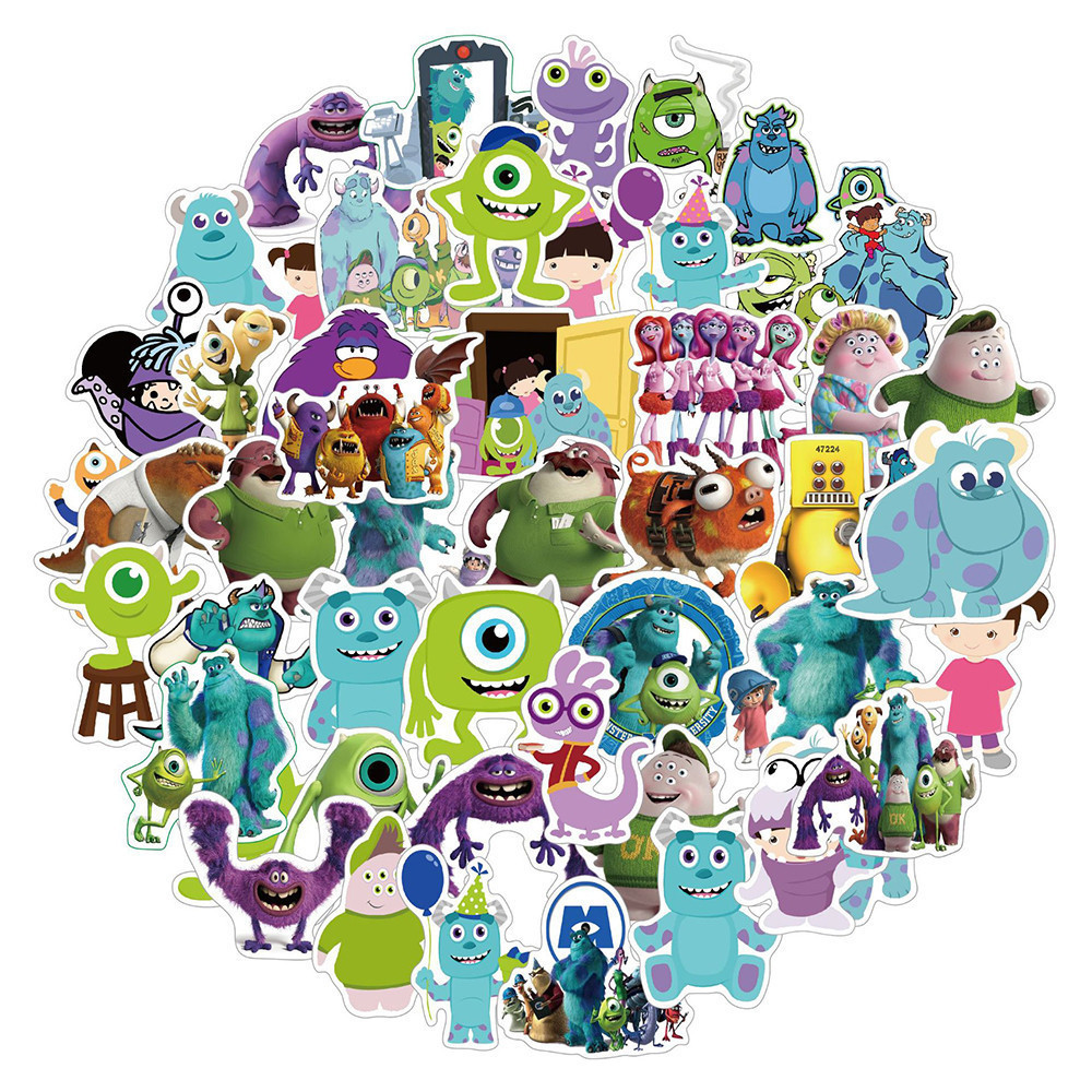 Monster University Stickers DIY Motorcycle Skateboard Laptop Decal ...