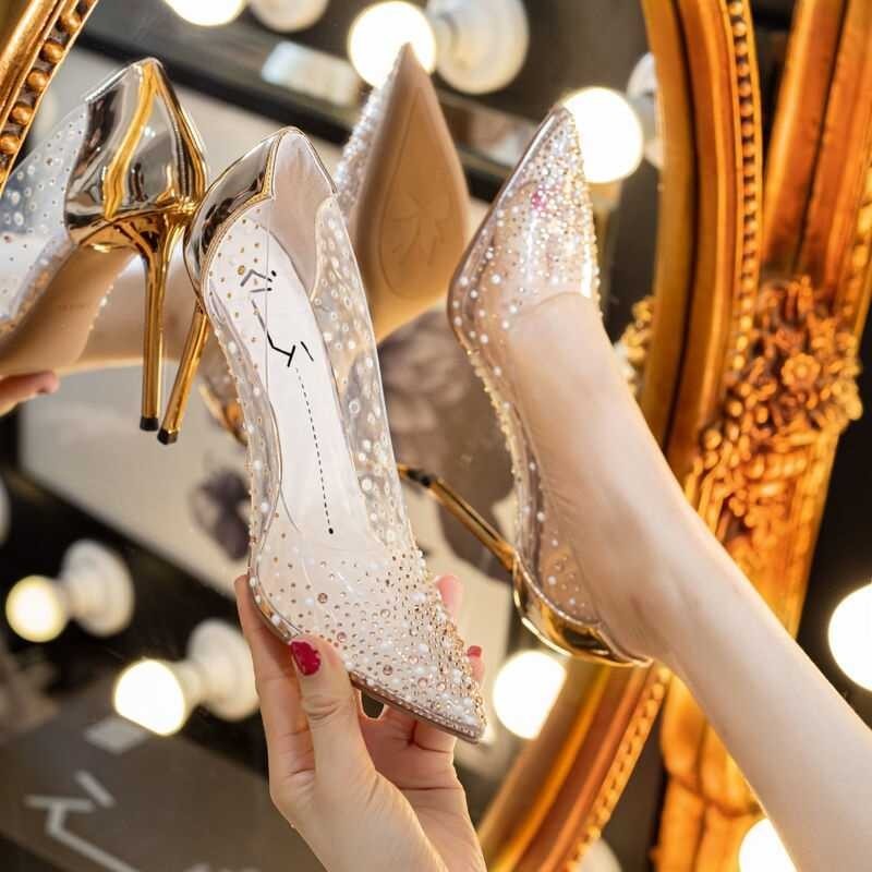 2022 Vfky87 Kasal Bagong Pinong Stiletto Disenyo Mataas Na Takong ...