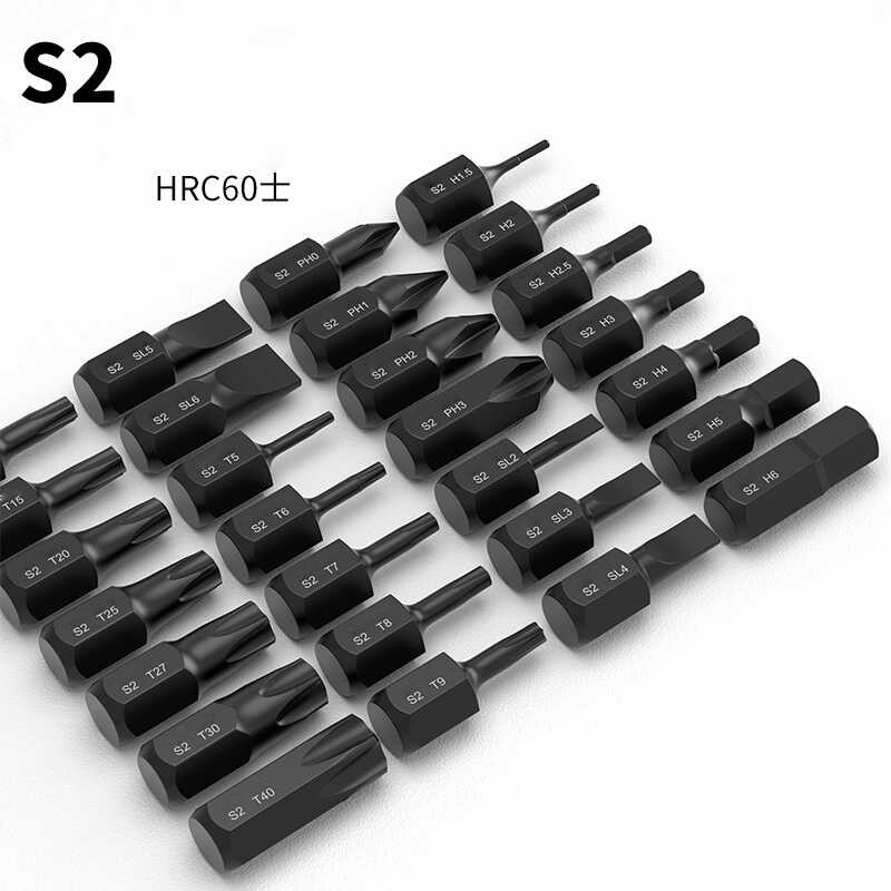 Ultra Maikling 18Mm 1/4 'Hex Bit Itakda Cross Slotted Torx Hexagonal ...