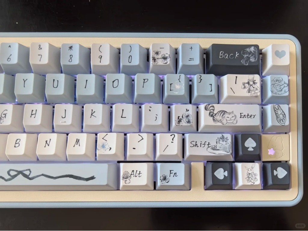 Ink Alice Keycap Cherry Profile PBT Five-sided Dye Sublimation 139 Keys ...