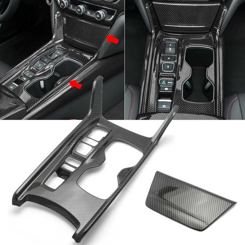 Carbon Fiber Style Interior Center Console Gear Shift Box + Cigarette ...