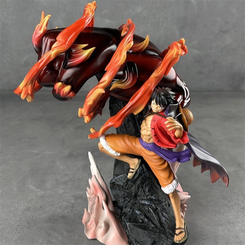 One Piece GK Yehuo Luffy Onigashima Big Fist Luffy Scene Statue Anime ...